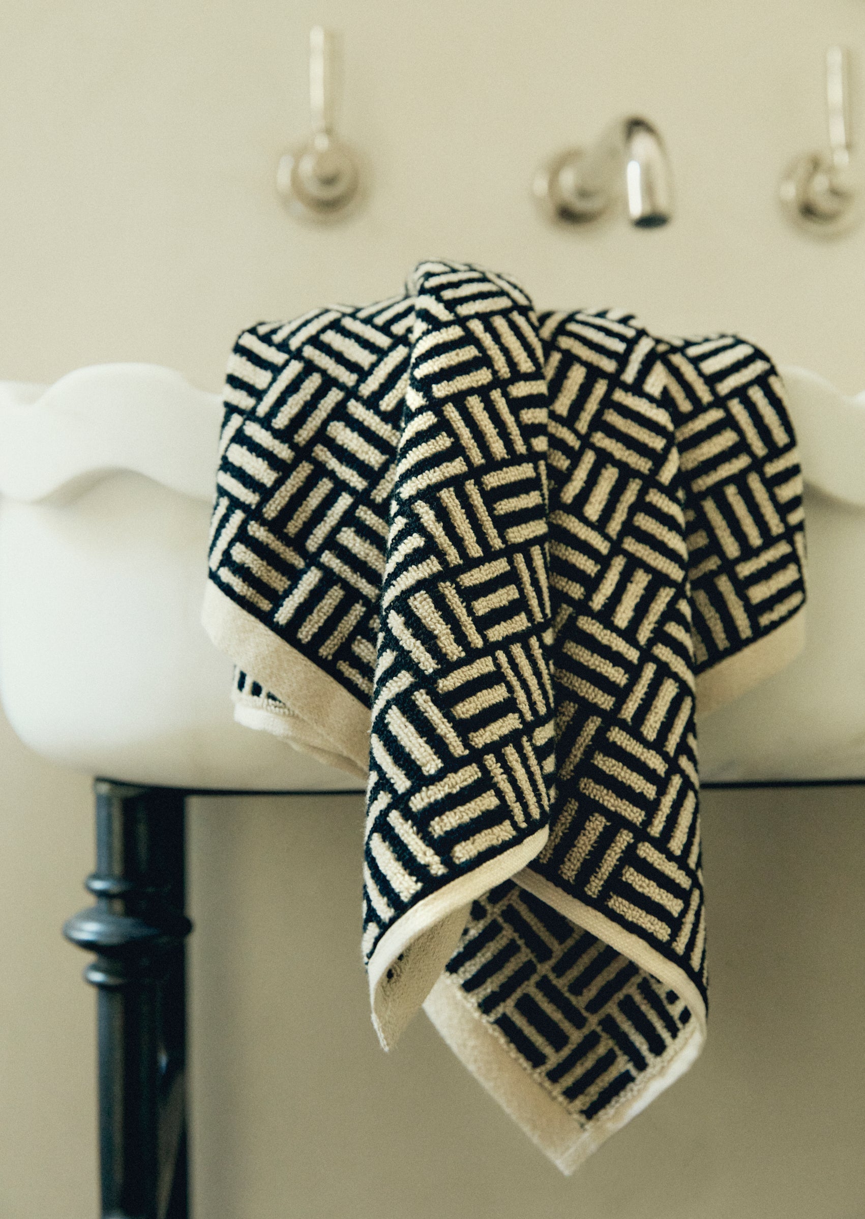 BAINA | Torrens Hand Towel - Sand & Noir | Shop Tauranga Stockist ...
