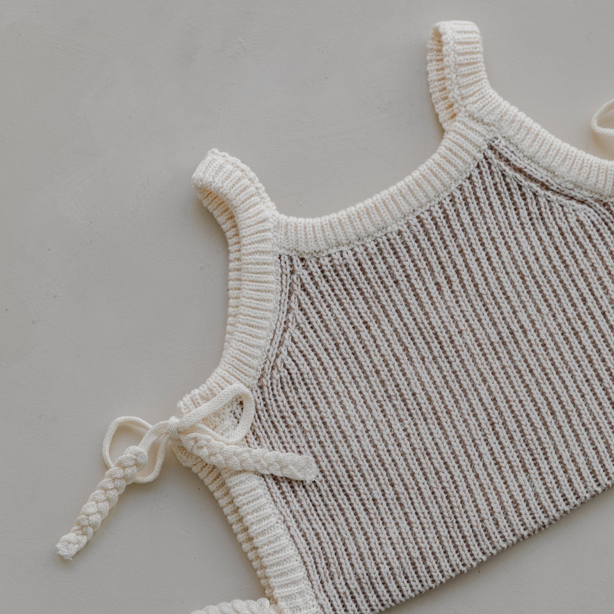 Belle & Sun | Braid Tie Crop Top - Pebble | Shop NZ Stockist Online ...