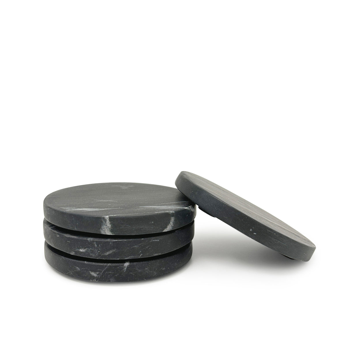Marble Coaster Set - Black – PAPER PLANE